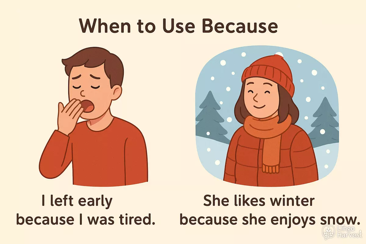 Using Because in English Sentences: Giving Reasons Clearly