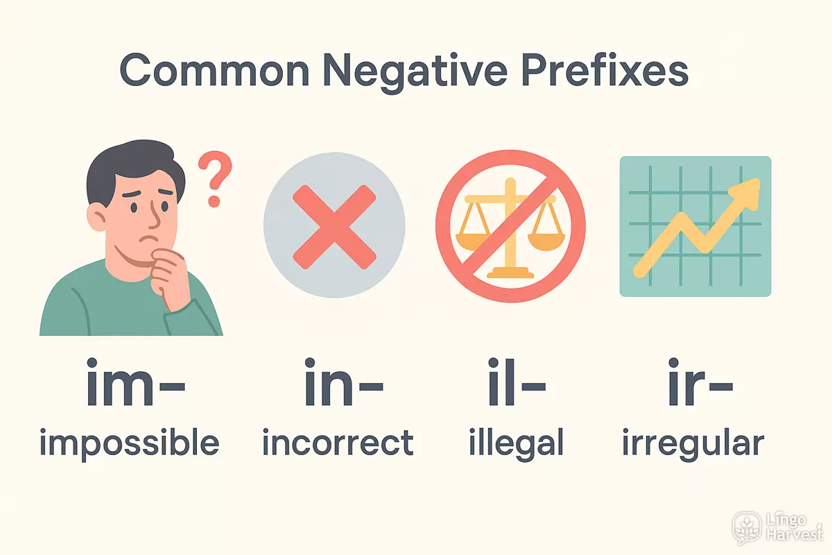 Negative Adjectives: un-, dis-, and im- Prefix Rules