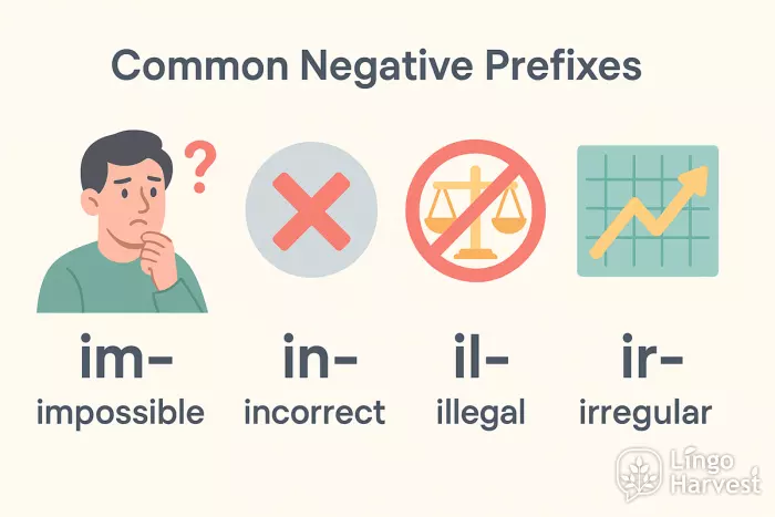 Negative Adjectives: un-, dis-, and im- Prefix Rules