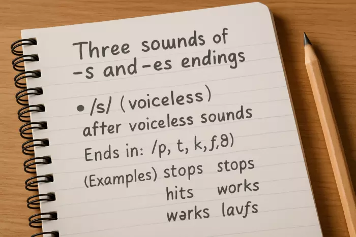 Pronouncing -s, -es, and -ed Verb Endings