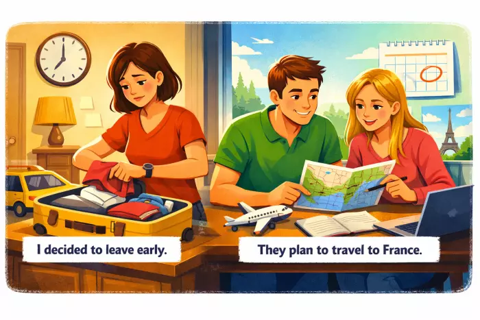 Verb + Infinitive Patterns: Want, Plan, Decide